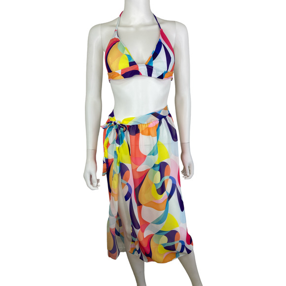 SHEIN | Swim | Nwt Shein 3pc Bikini Beach Skirt Large | Poshmark